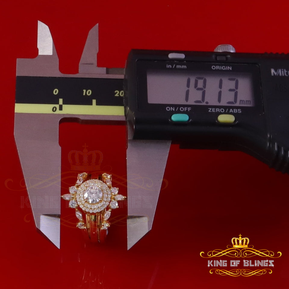 King Of Blings Women Enhancer Guard Wrap Insert Ring SZ 7 Yellow 925 S